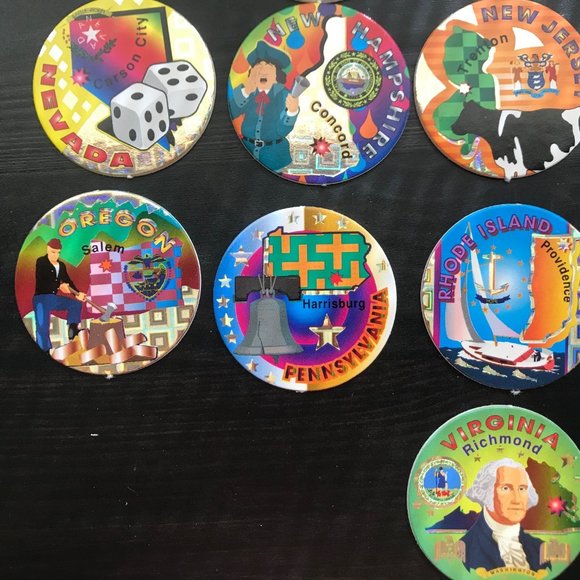 Toys | Rare Set Of 54 Pogs 5 Us States 4 Branches Of Government | Poshmark
